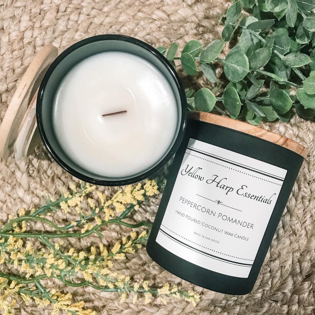 Signature Collection black matte glass natural wood reusable renew ...